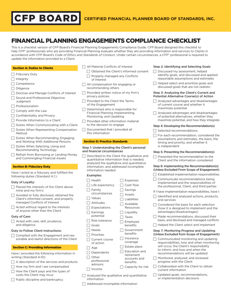 CFP Board's New Disclosure And Documentation Requirements