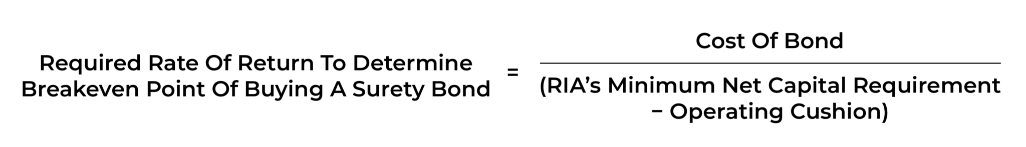 State-Registered RIA Net Capital & Surety Bond Requirements