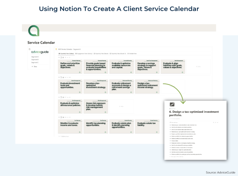 Creating Client Service Calendars To Show Advisor Value
