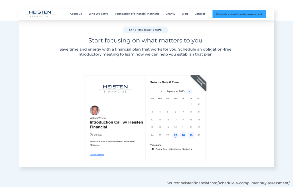 Optimizing An Advisory Website's Process Page For Prospect Conversion